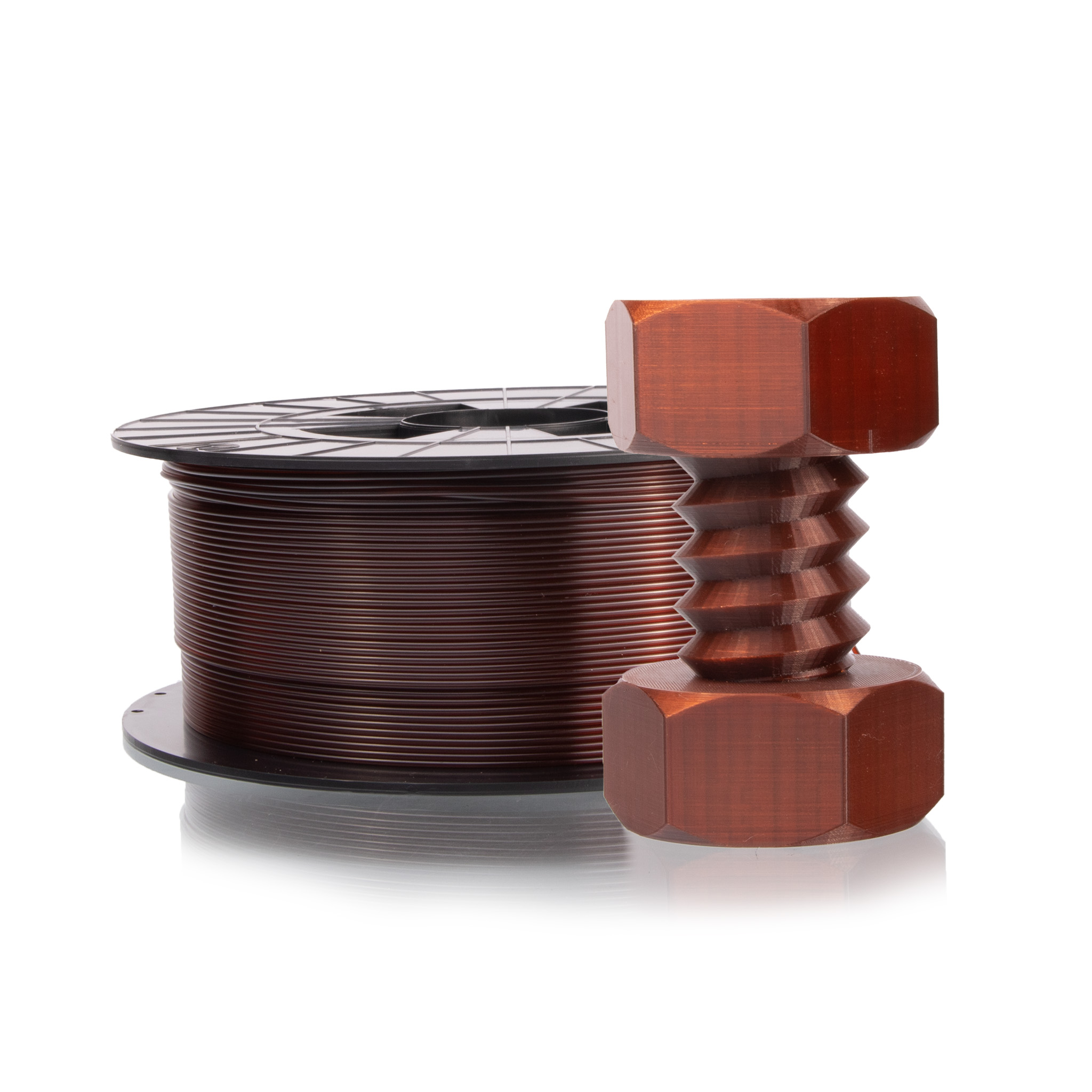 PETG 1,75mm Transparent Brown 1kg - FORGE BOX